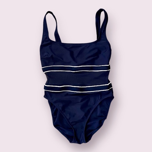 Anne Cole | Swim | Vintage Anne Cole Collection Navy And White Mesh ...